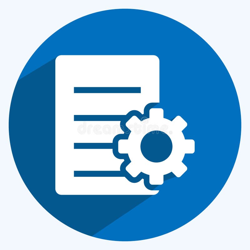 Icon Document Settings. Suitable for User Interface Symbol. Long Shadow ...