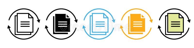 Icon for Document Update and Information Refreshment Stock Vector ...