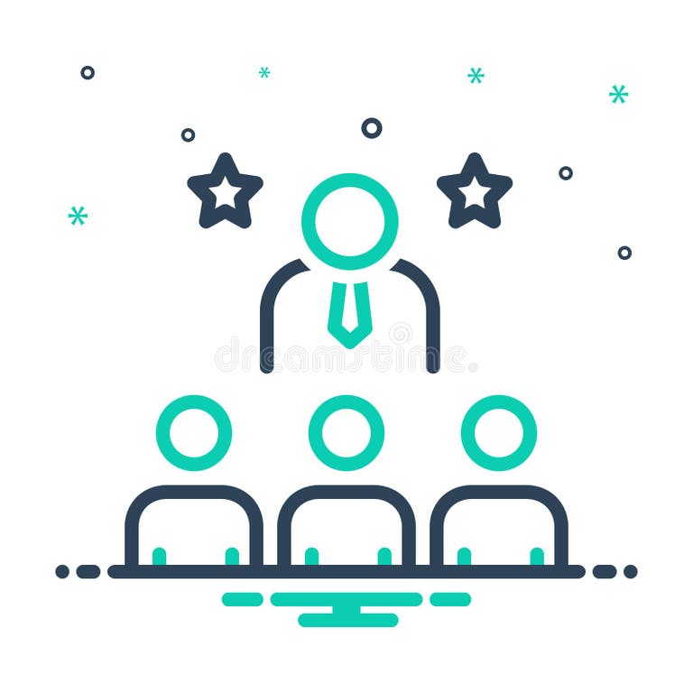 Mix Icon for Dominant, Assertive and Commanding Stock Vector ...