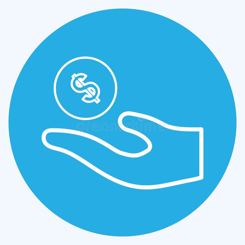 Icon Donations - Blue Eyes Style - Simple Illustration Stock ...