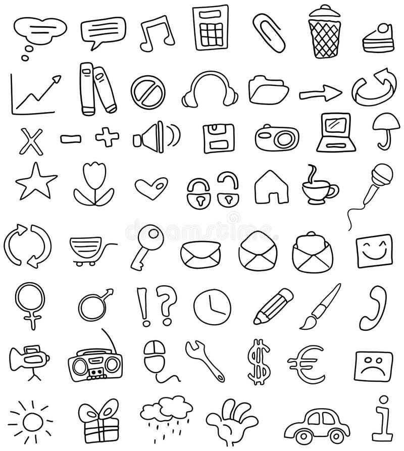 Icon doodles stock vector. Illustration of file, options - 14776706