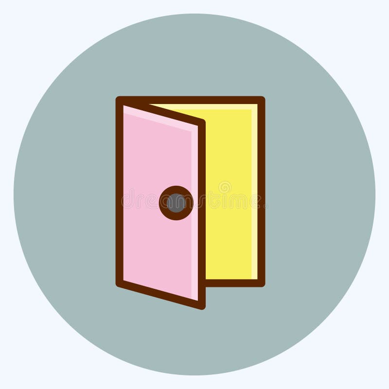 Icon Door. Suitable for Building Symbol. Flat Style. Simple Design ...