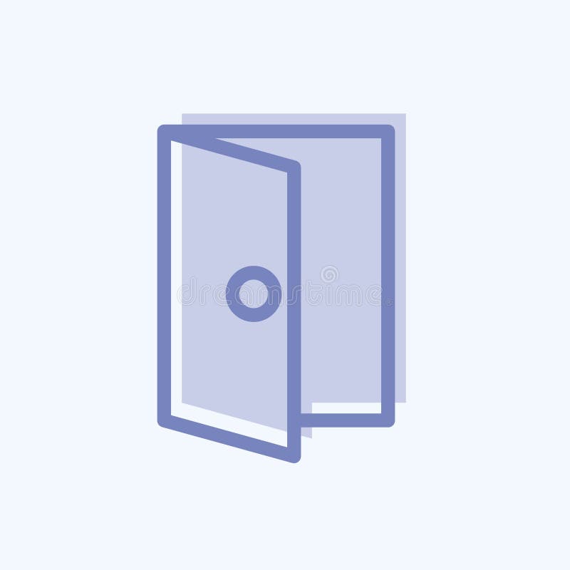 Icon Door. Suitable for Building Symbol. Two Tone Style. Simple Design ...
