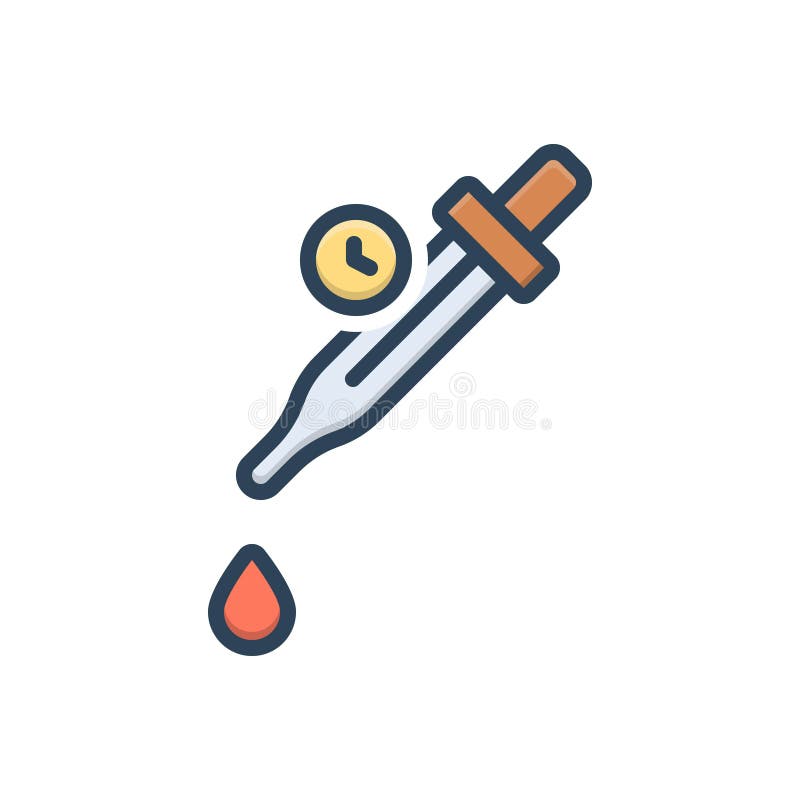 Color Illustration Icon for Dosage, Dropper and Medicine Stock Vector ...