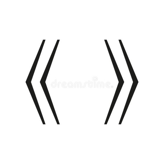 The Icon of Double Brackets. a Simple Flat Vector Illustration on a ...