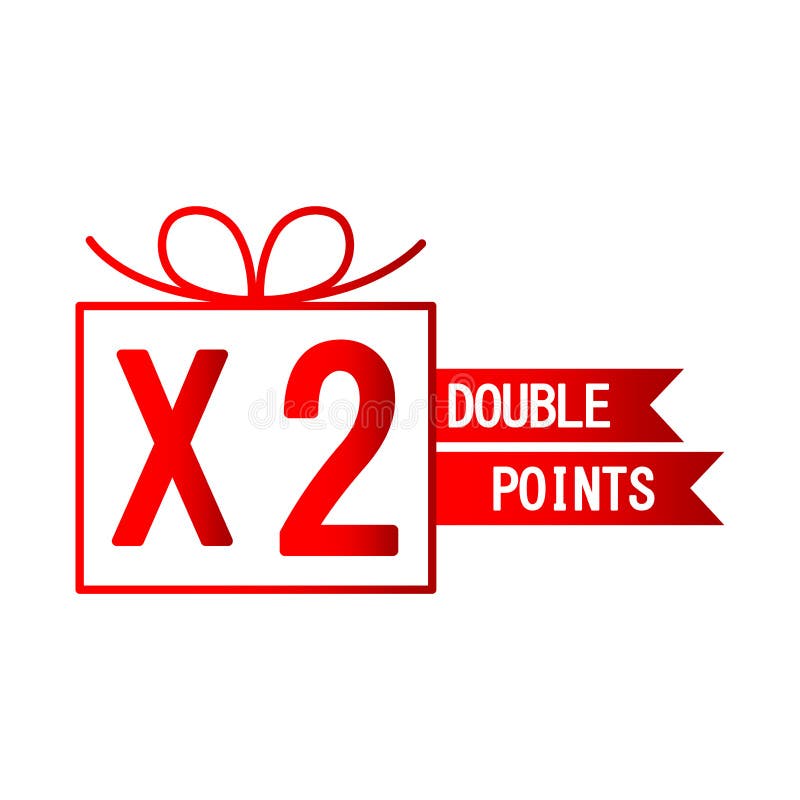 Icon with Double Points Red. Vector Illustration. Stock Image Stock ...