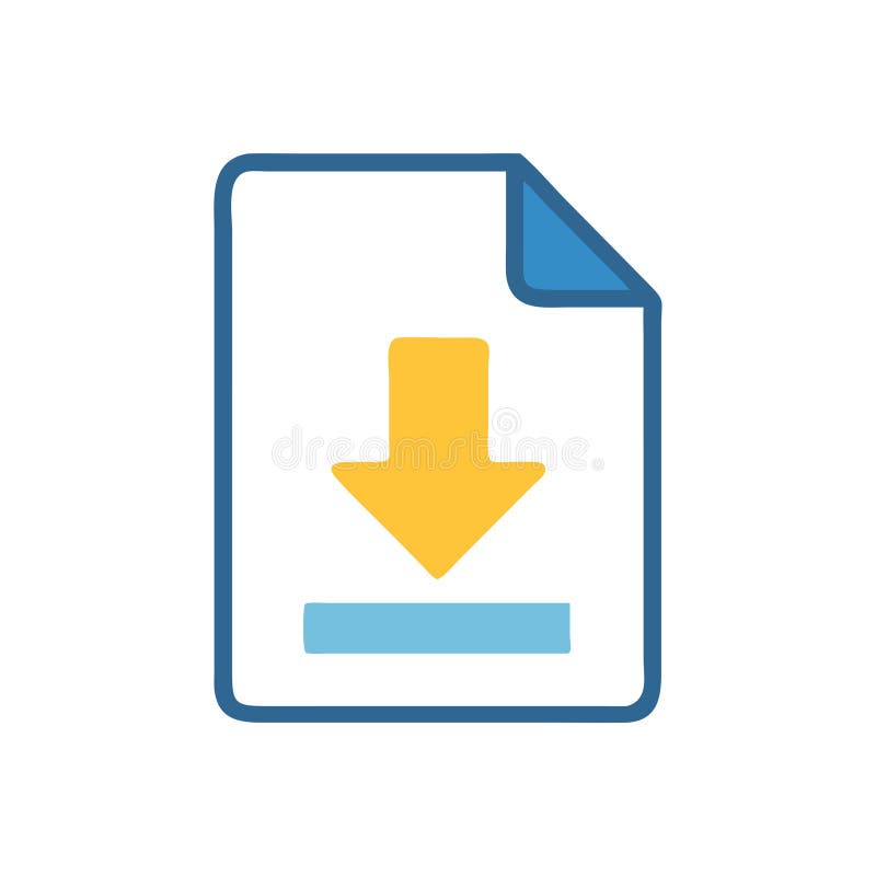 Icon for Downloading Files stock vector. Illustration of interaction ...