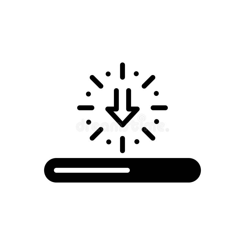 Black Solid Icon for Downloading, Loading and Transfer Stock Vector ...