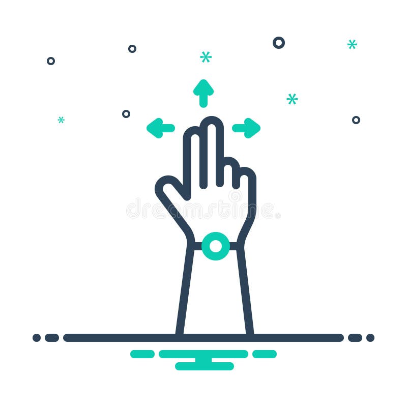 Mix Icon for Drag, Hand and Tap Stock Illustration - Illustration of ...