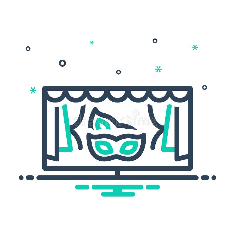 Mix Icon for Drama, Play and Show Stock Illustration - Illustration of ...