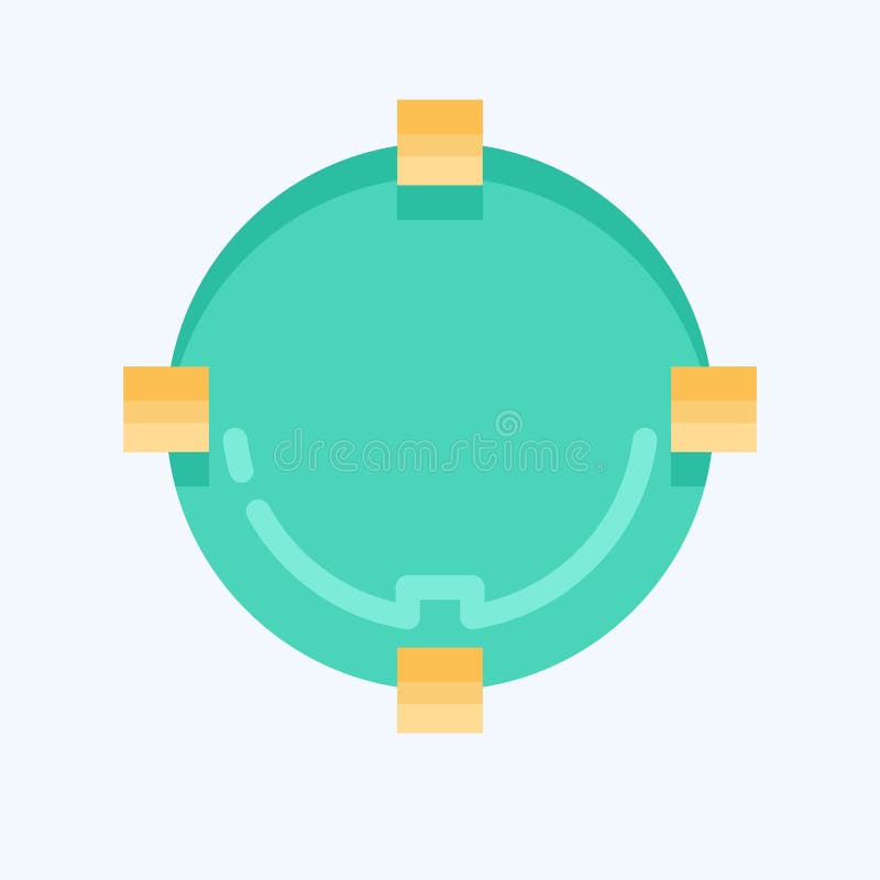 Icon Draw Circle. Related To Graphic Design Tools Symbol. Flat Style ...