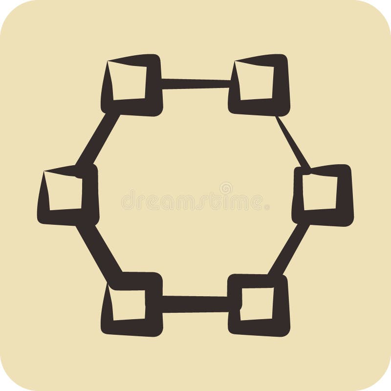 Icon Draw Polygon. Related To Graphic Design Tools Symbol. Hand Drawn ...