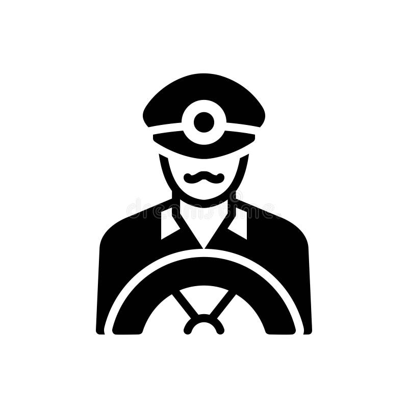 Black Solid Icon for Driver, Chauffeur and Motorist Stock Vector ...