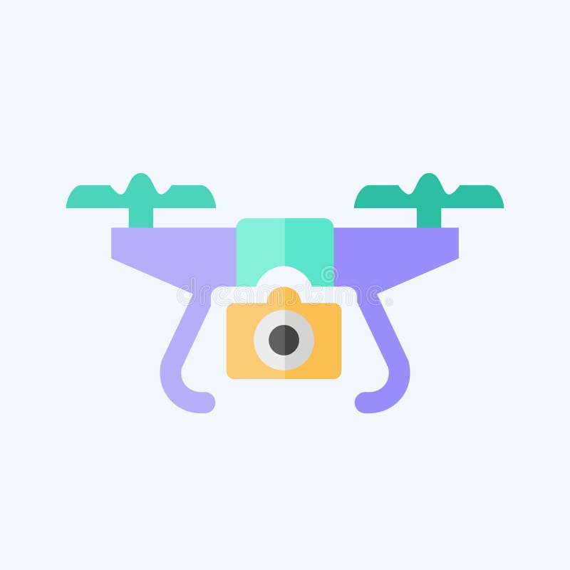 Icon Drone with Camera. Related To Drone Symbol. Flat Style. Simple ...