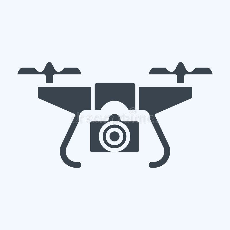 Icon Drone with Camera. Related To Drone Symbol. Glyph Style. Simple ...
