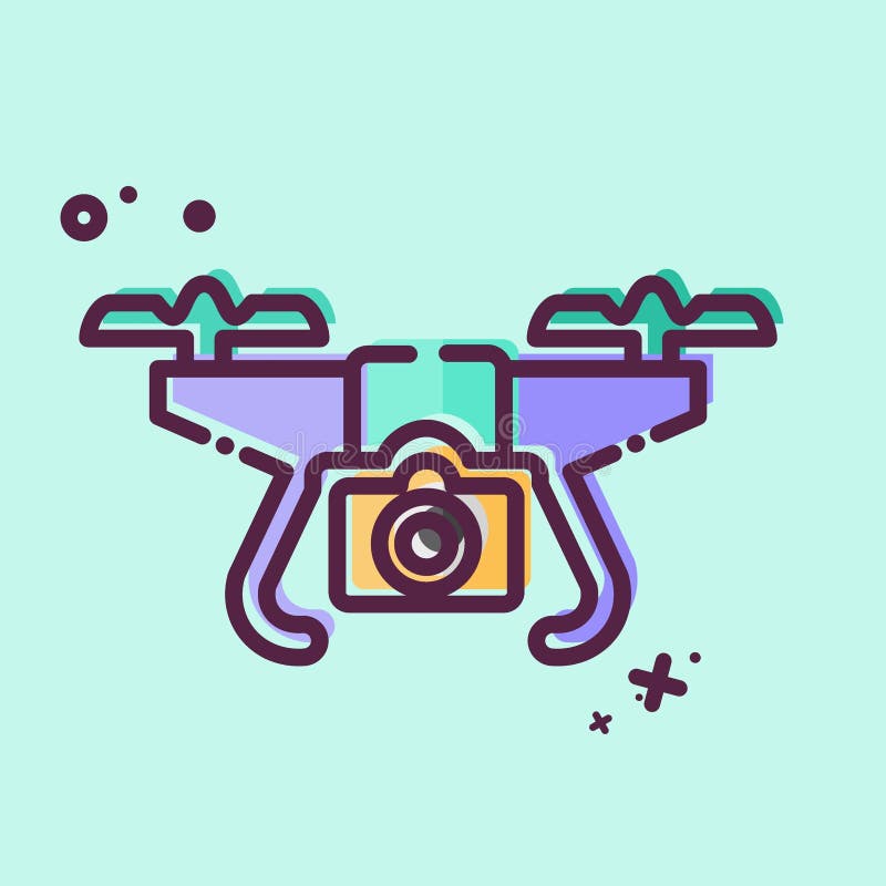 Icon Drone with Camera. Related To Drone Symbol. MBE Style. Simple ...