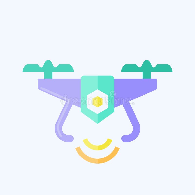 Icon Drone. Related To Drone Symbol. Flat Style. Simple Design Editable ...