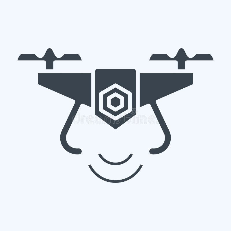Icon Drone. Related To Drone Symbol. Glyph Style. Simple Design ...