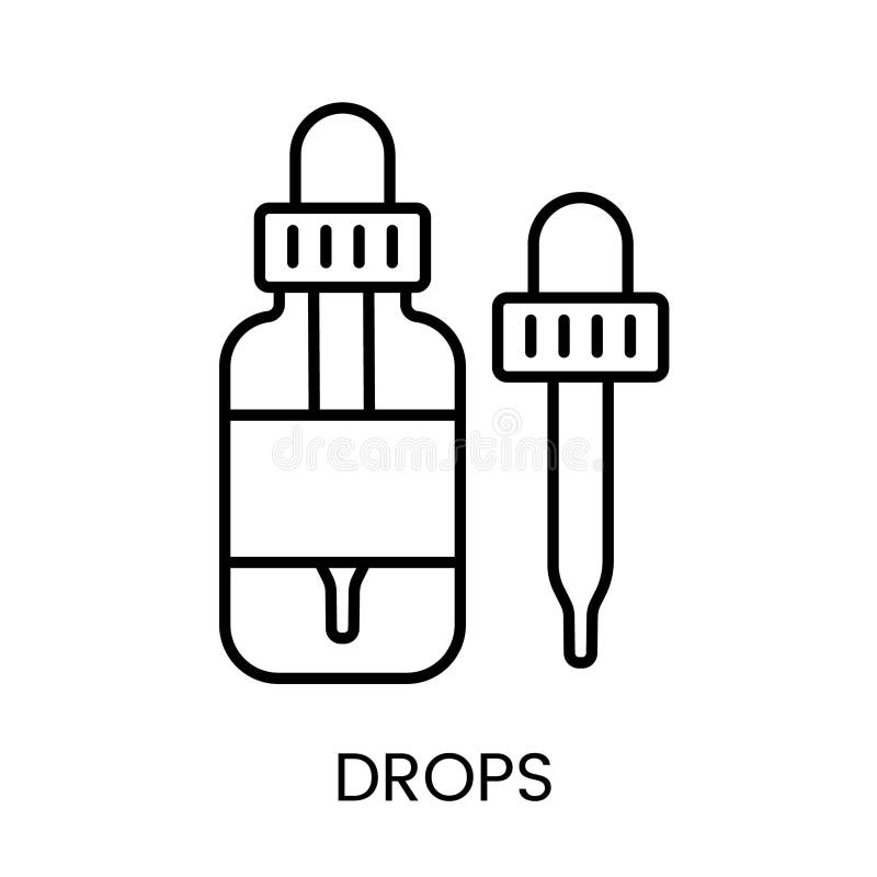 An Icon of a Dropper with a Bottle in Vector, Symbolizing Liquid ...