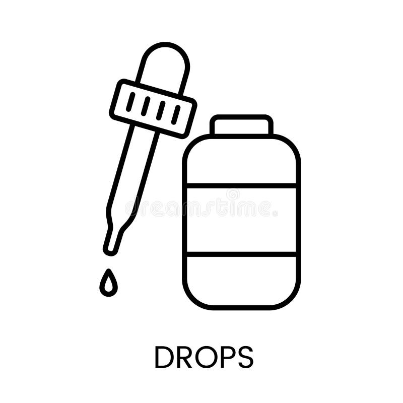 An Icon of a Dropper with a Bottle in Vector, Symbolizing Liquid ...