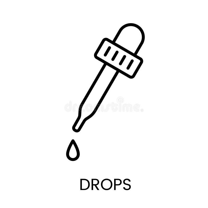 An Icon of a Dropper Releasing a Droplet in Vector, Representing ...