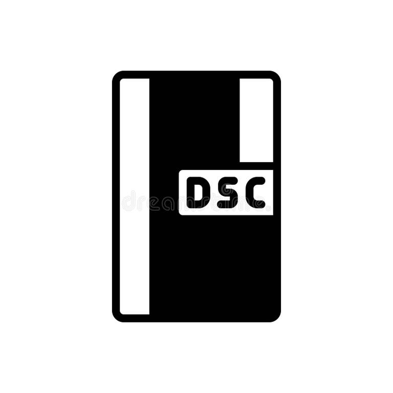 Black Solid Icon for Dsc, Application and File Stock Vector ...