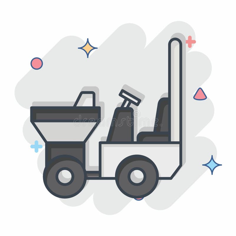 Icon Dumper. Related To Construction Vehicles Symbol. Comic Style ...