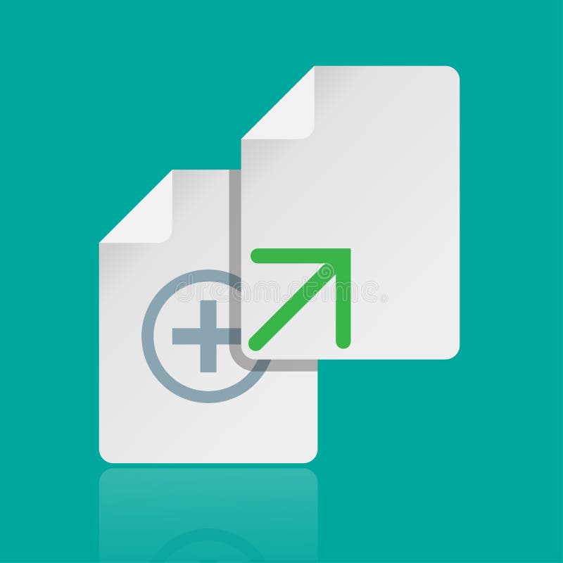 Duplicate Document Icon Isolated on Background Stock Vector ...