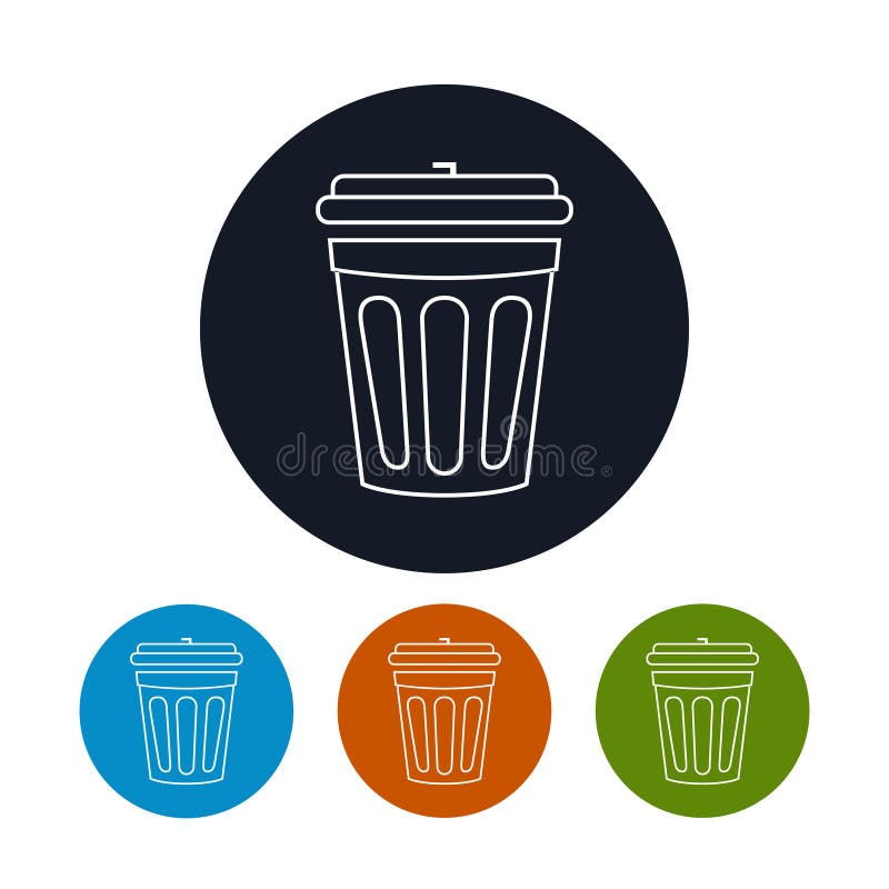 Icon Dustbin , Vector Illustration Stock Vector - Illustration of ...