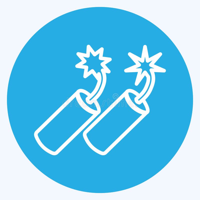 Icon Dynamite. Suitable for Wild West Symbol. Blue Eyes Style. Simple ...