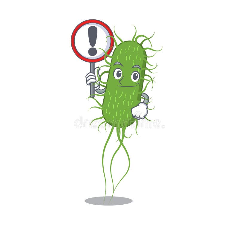 An Icon of E.coli Bacteria Mascot Design Style Bring a Board Stock ...