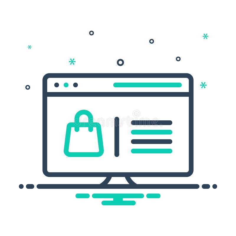 Mix Icon for E Commerce Website, E Commerce and Digital Stock Vector ...