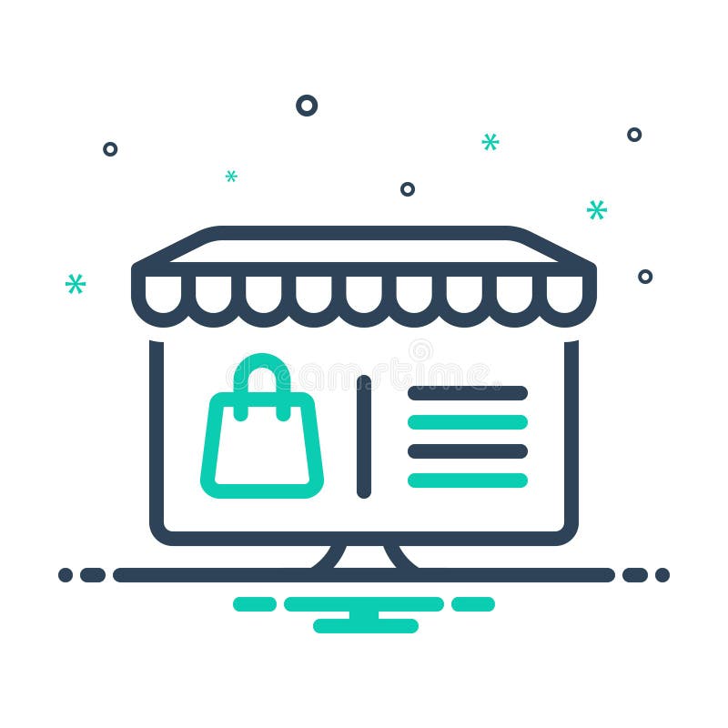 Mix Icon for E Commerce Website, E Commerce and Shopping Stock Vector ...