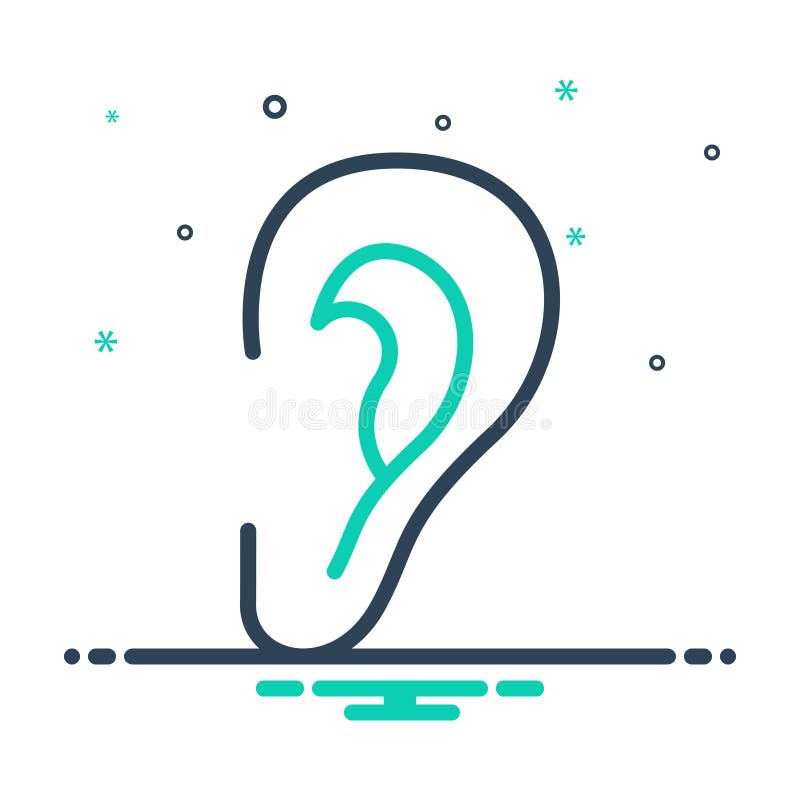 Mix Icon for Ear, Listen and Hear Stock Vector - Illustration of volume ...