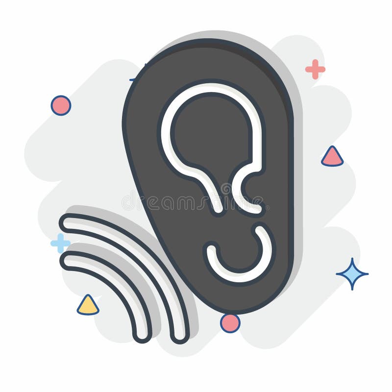 Icon Ear. Related To Communication Symbol. Comic Style. Simple Design ...
