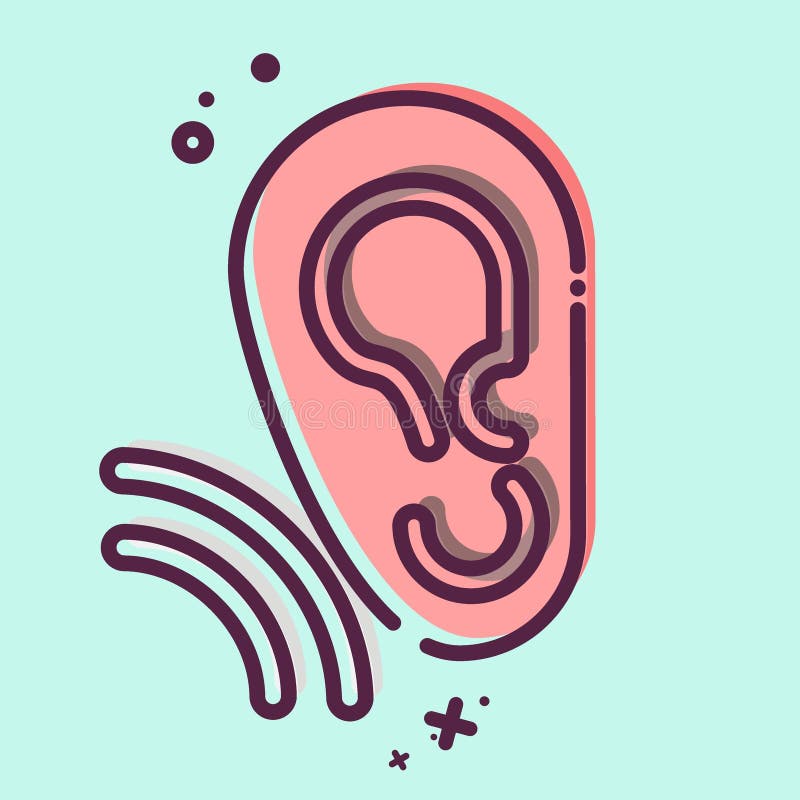 Icon Ear. Related To Communication Symbol. MBE Style. Simple Design ...
