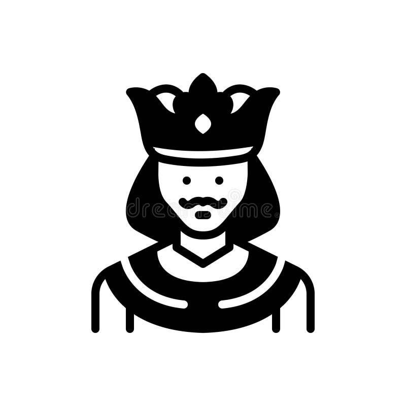 Black Solid Icon for Earl, Medieval and Emperor Stock Vector ...