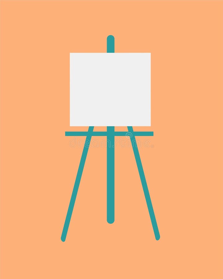 Icon Easel Flat Design Vector Illustration.symbol Art Education Stock ...