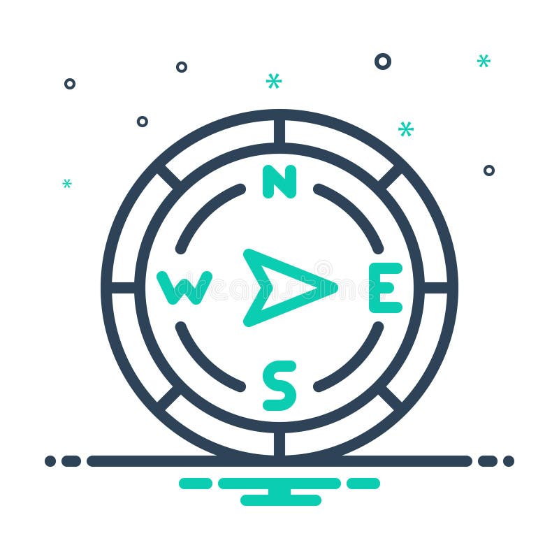 Mix Icon for East, Compass and Orientation Stock Vector - Illustration ...