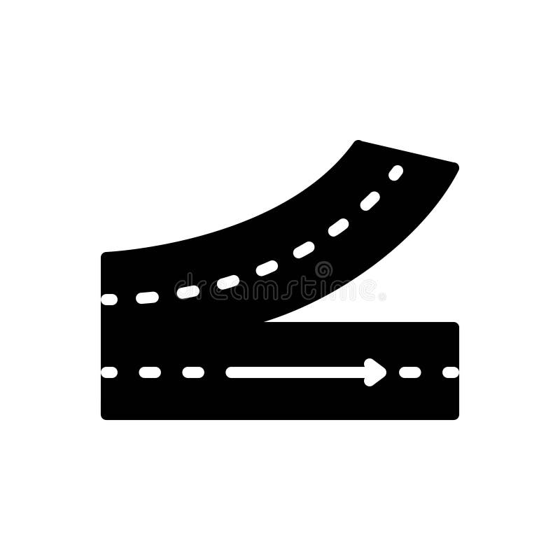 Black Solid Icon for Easy, Path and Straight Stock Vector ...