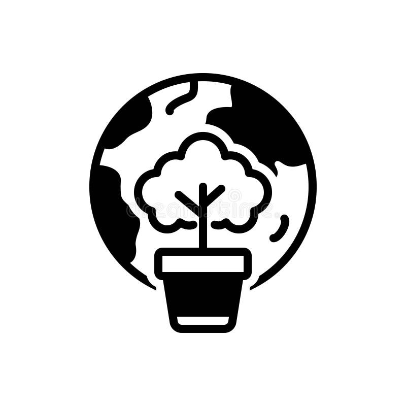 Black Solid Icon for Ecological, Eco Friendly and Green Stock Vector ...