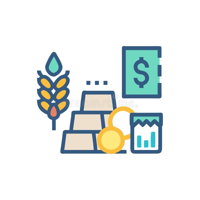 Icon of Economic Commodities Analysis Stock Photo - Illustration of ...