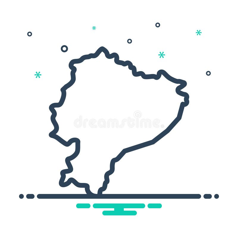 Mix Icon for Ecuador, Region and Border Stock Vector - Illustration of ...