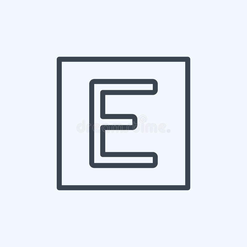 Icon Edge. Suitable for Mobile Apps Symbol. Blue Eyes Style. Simple ...