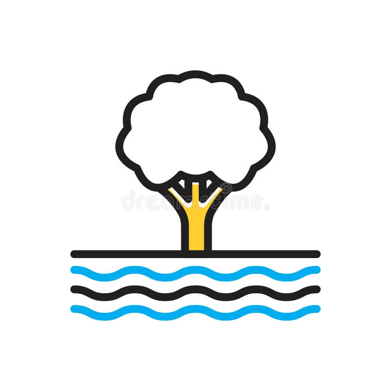 Multi Color Icon for Edge, Tree and Clause Stock Illustration ...