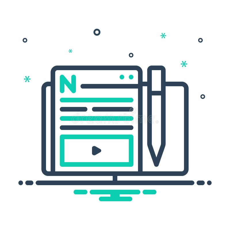 Mix Icon for Edition, Impression and Website Stock Vector ...