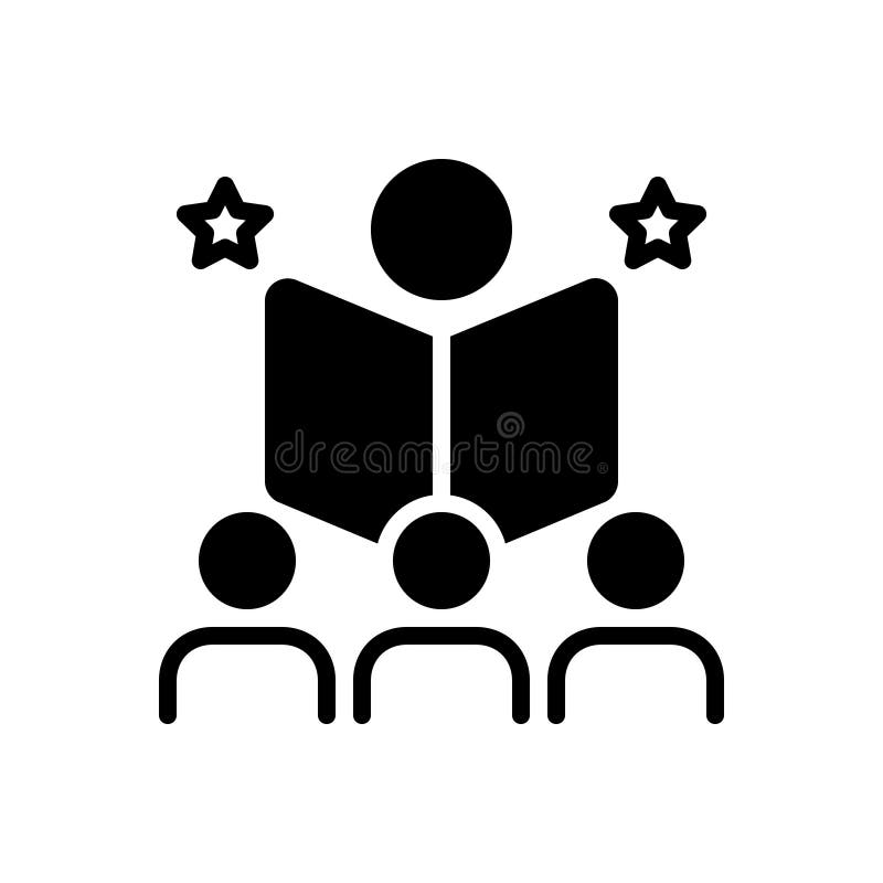 Black Solid Icon for Educate, Teach and Edify Stock Vector ...