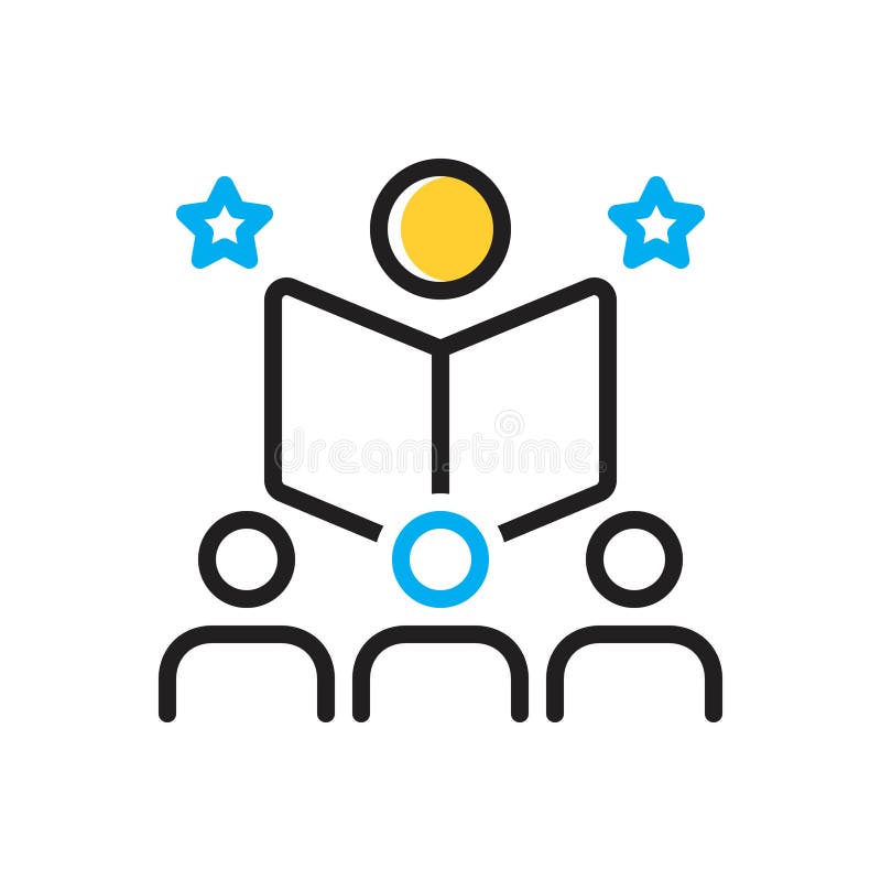 Multi Color Icon for Educate, Teach and Book Stock Illustration ...