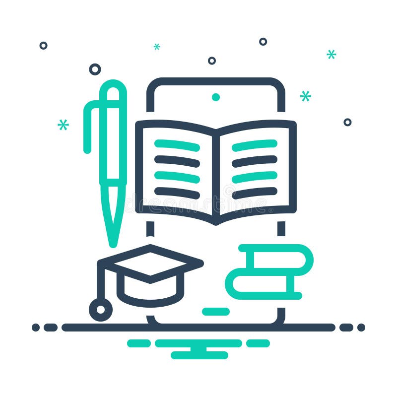 Mix Icon for Educational, Academic and Teaching Stock Illustration ...