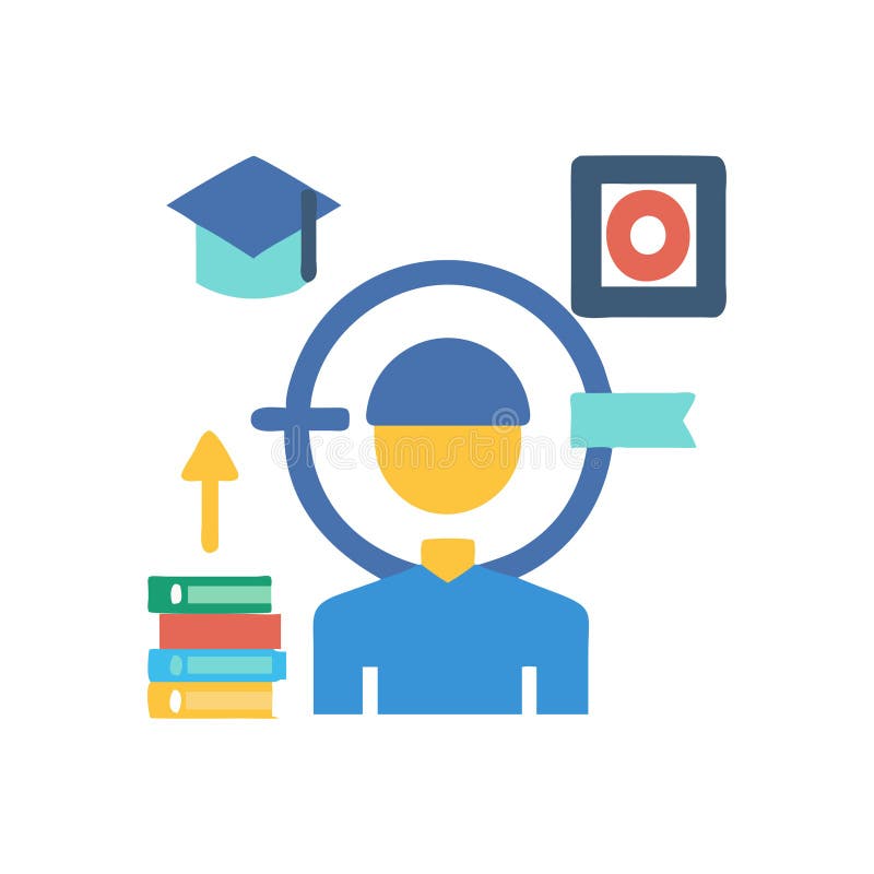 Icon for Educational Goals of Students Stock Vector - Illustration of ...